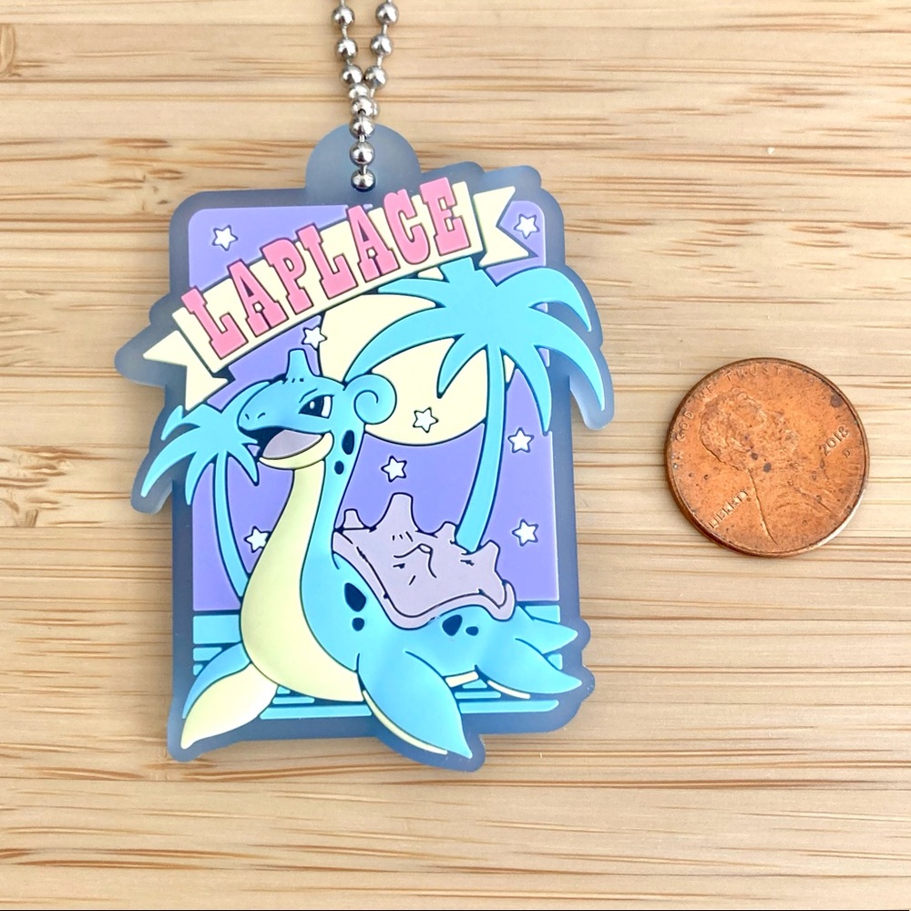 Rare Pokemon Lapras Official Rubber Keychain - Gem